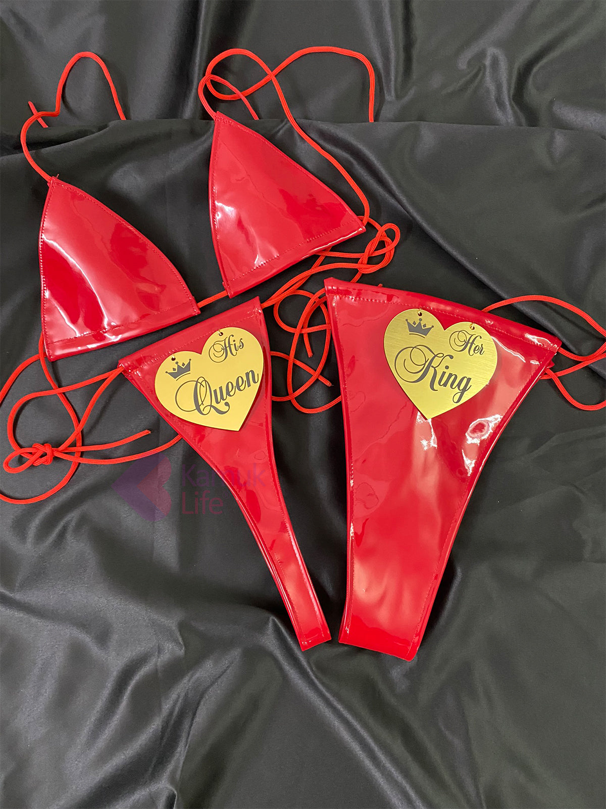 Red Latex King & Queen Lingerie Set – Intimacy Hub